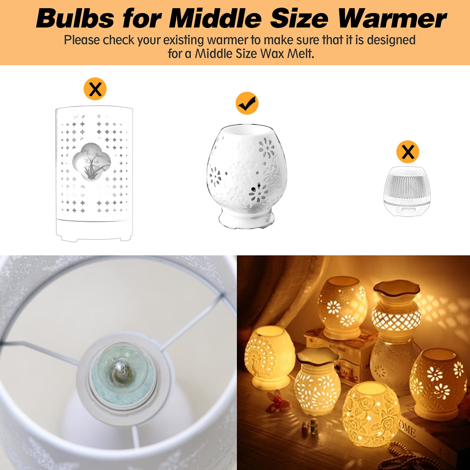 ETwinCoo G40 Replacement Light Bulbs 5 Watt Clear Globe Light Bulbs fits E12 Candelabra Base, Dimmable String Light Bulbs Replacement for Indoor Outdoor Patio Decor, 120 Volt (6 Pack)