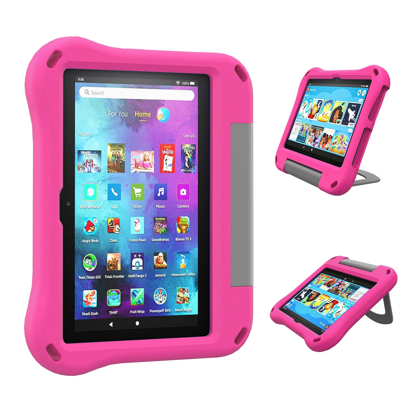 Kids-Proof 8 inch Tablet Case, Tablet 8 Kids Case-Auorld Light-Weight Kids-Proof Case with Stand for Tablet 8(Only for 2022 Release, 12th Generation&2020 Release, 10th Generation)-Pink