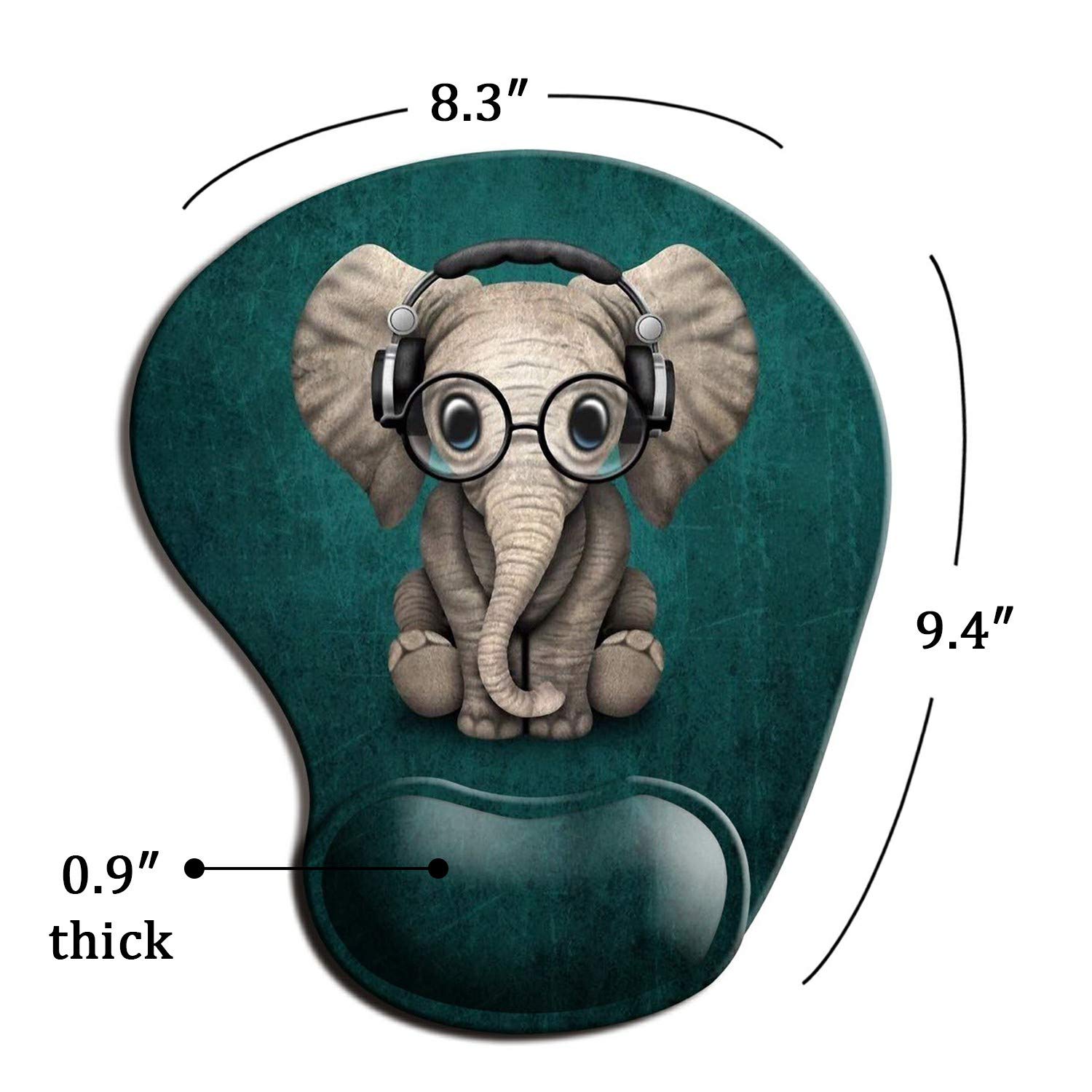 DOOKE Ergonomic Mouse Pad with Wrist Support,Mouse Pads with Non-Slip PU Base for Home Office Working Studying Easy Typing & Pain Reliefl