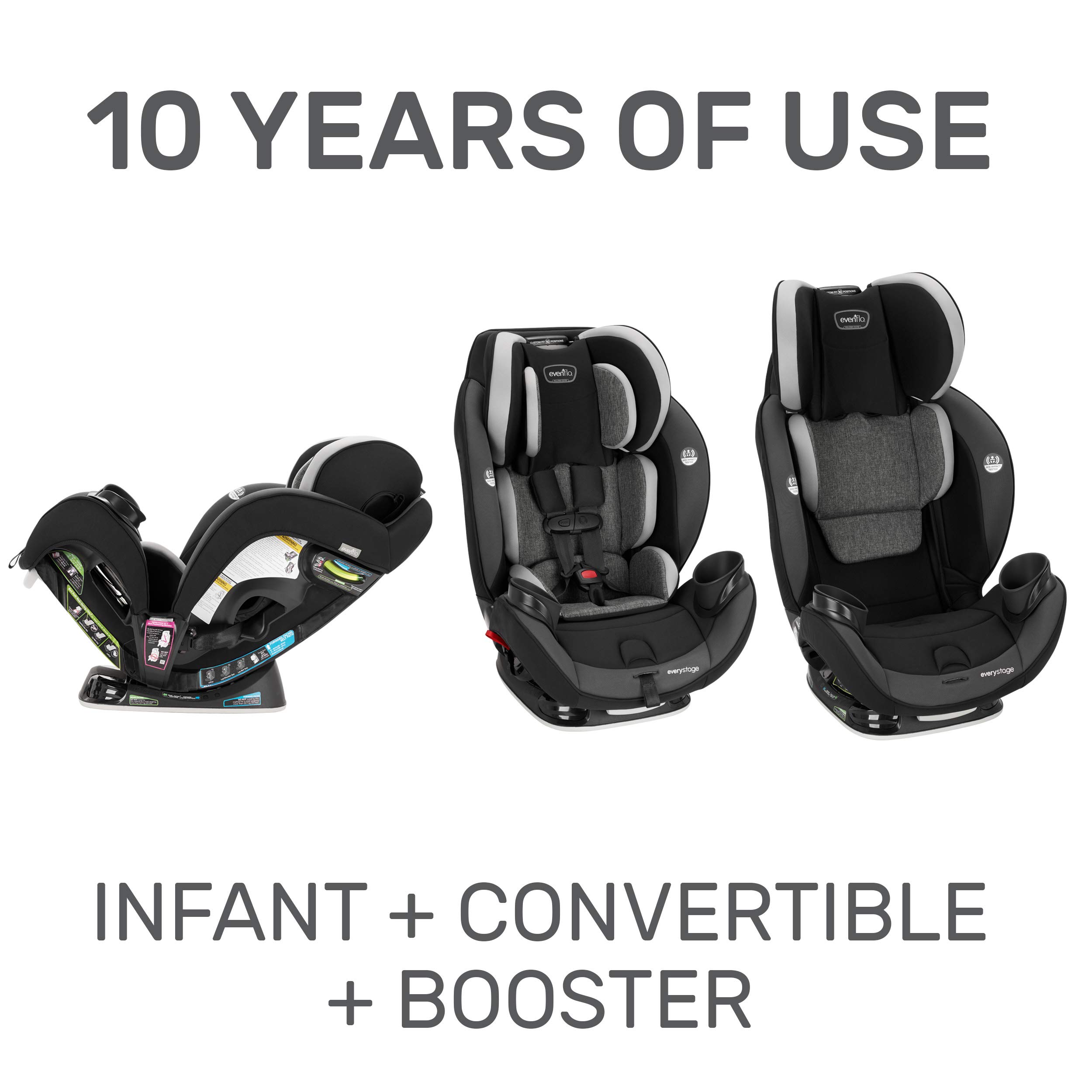 Evenflo Everystage DLX All-in-One Convertible Car Seat, Crestland
