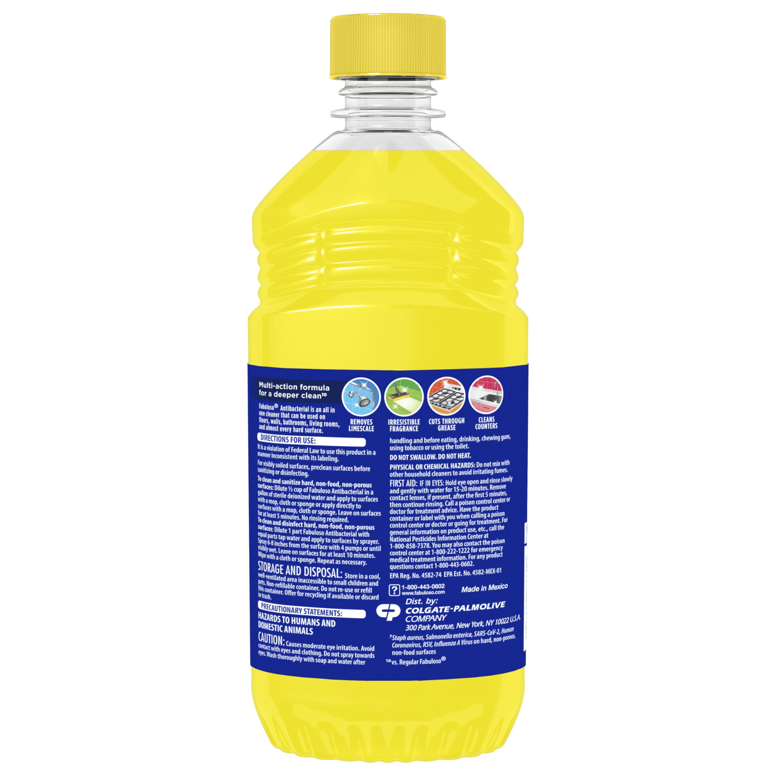 Fabuloso Antibacterial Multi-Purpose Cleaner, Sparkling Citrus Scent, 16.9 oz