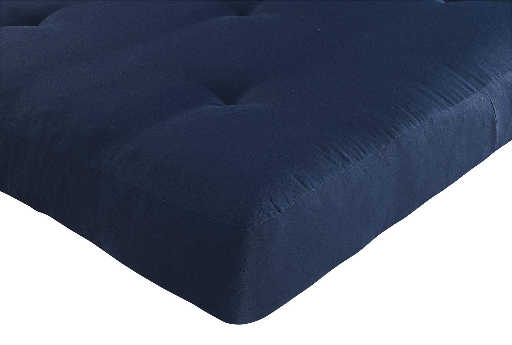 DHP 6" Microfiber Futon Mattress Sofa Bed, Full, Blue