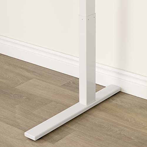 South Shore Ezra Adjustable Height Standing Desk, Gray Oak and White