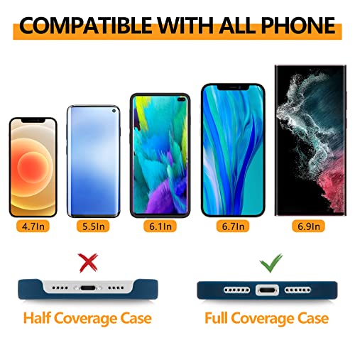 Universal Phone Lanyard, 2× Crossbody Cell Phone Lanyard, 2× Adjustable Wrist Strap, 2× Finger Strap, 4× Phone Patch Compatible with Most Mobile Phone(Black)
