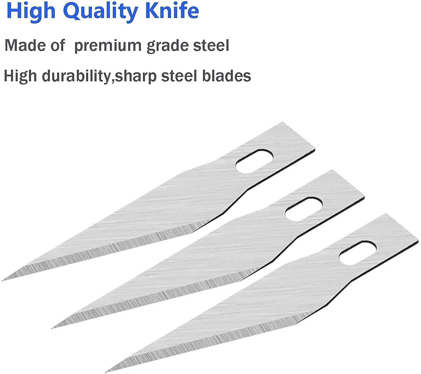 DIYSELF 1PCS Hobby Knife Exacto Knife with Safety Cap and 20PCS Craft Knife Blades for Modeling, Scrapbooking, Stencil, Precision Knife