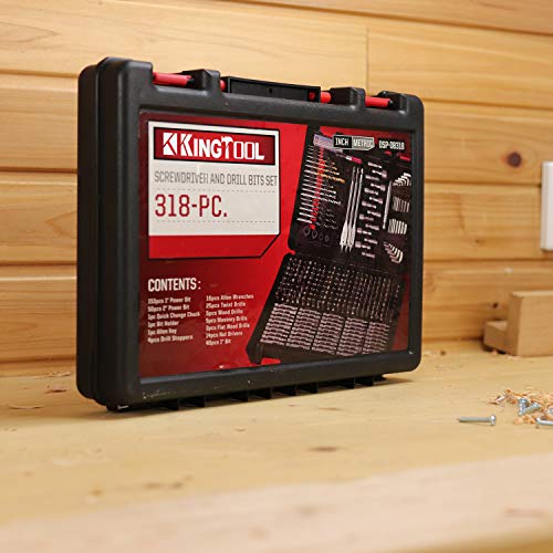 KingTool Drilling and Driving Accessory Kit (KingTool 318-Pieces Screwdriver and Drill Bit Set)