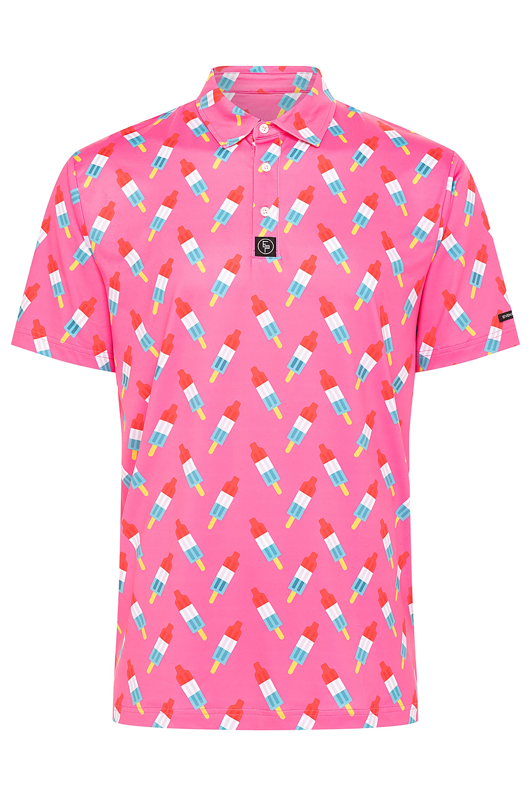 Even Par Golf - Performance Golf Polo Shirt - Lickin Good (as1, Alpha, l, Regular, Regular) Blue