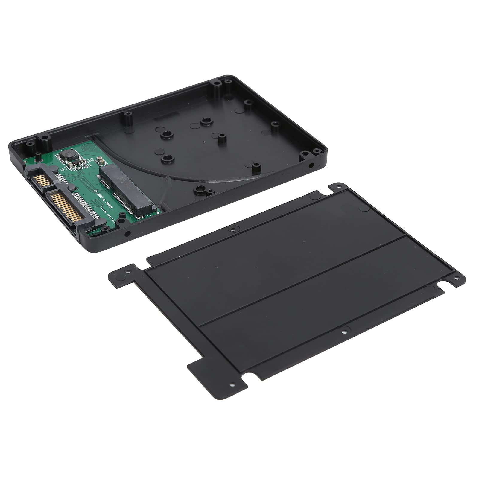 GOWENIC SATA to SATA3.0 Adapter Box, 2.5in SSD Solid State Drive, 7mm Computer Accessories Parts, Internal Solid State Drives, Safe and Reliable, Easy to Use(Black)