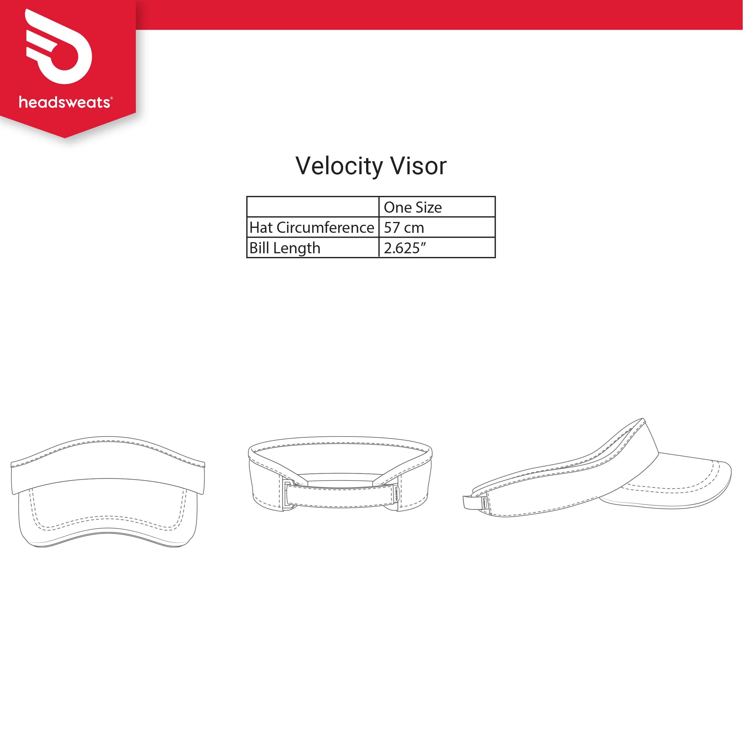 Headsweats Standard Velocity Visor (Seaway Blue), One Size