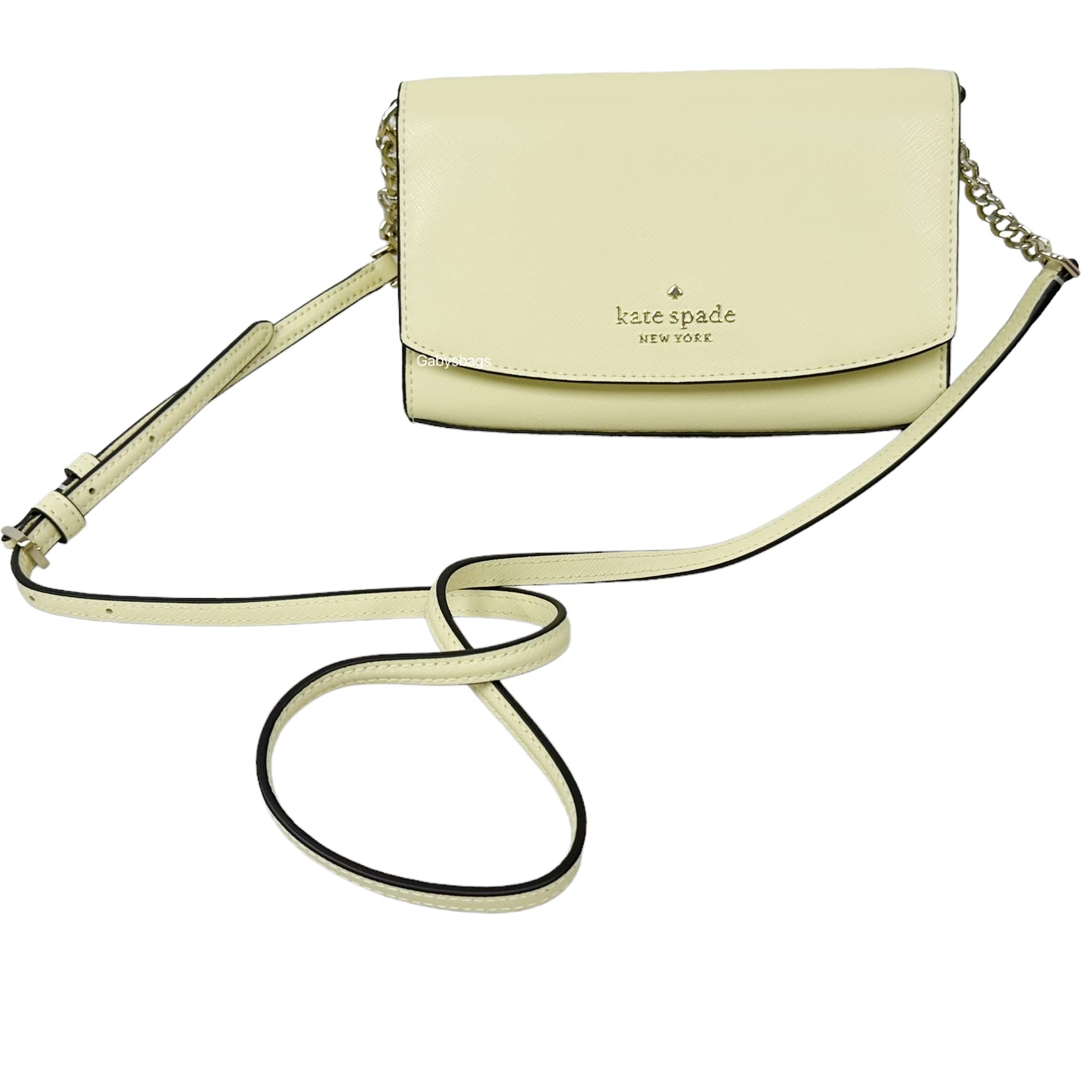 Kate Spade Staci Small Flap Chain Crossbody Lemon Fond Yellow