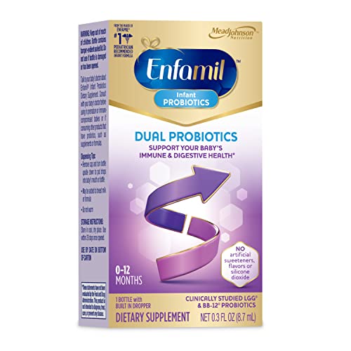 Enfamil Baby Formula Infant Probiotics Dietary Supplement, Dual Probiotics for Immune and Digestive Health, 0.3 Fl Oz