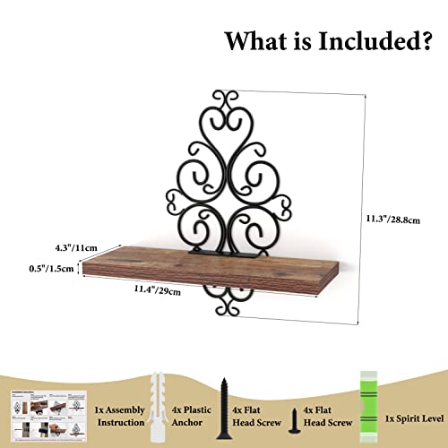 MEBRUDY Small Floating Shelves Set of 4