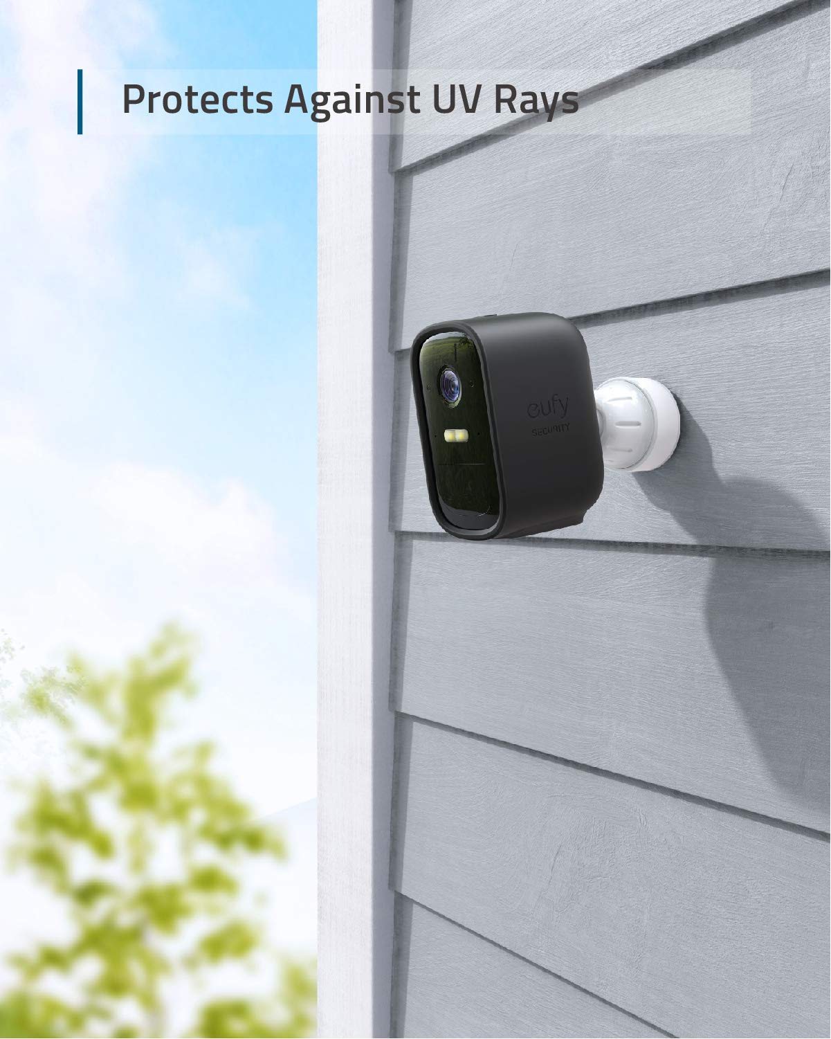 eufy Security eufyCam 2C Skin (2-Pack), Protective Silicone Casing for eufyCam 2C, Easy to Install, Protection Against UV Rays and Rain (Renewed)