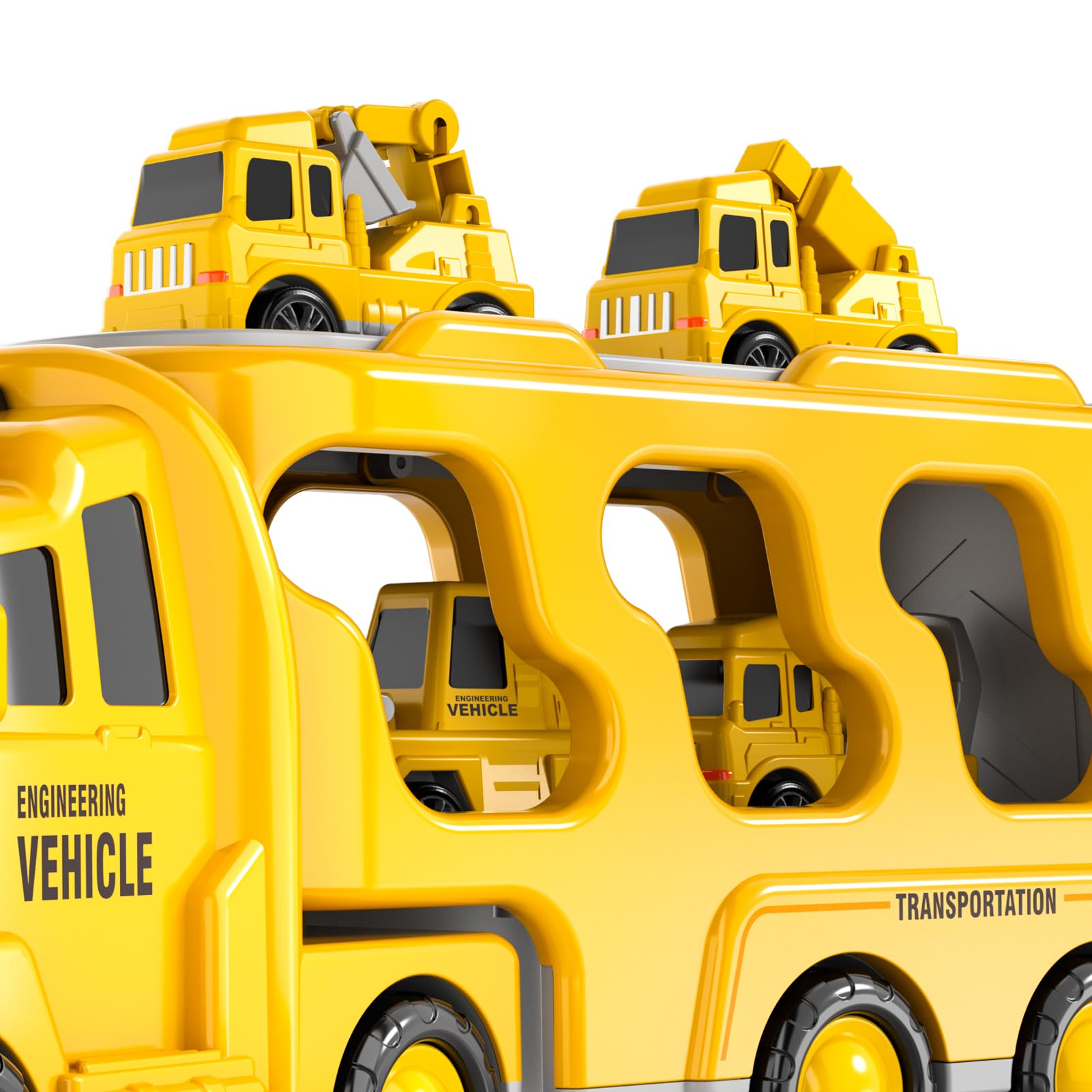 IHAHA Construction Trucks Veihicle Playset with Play Mat