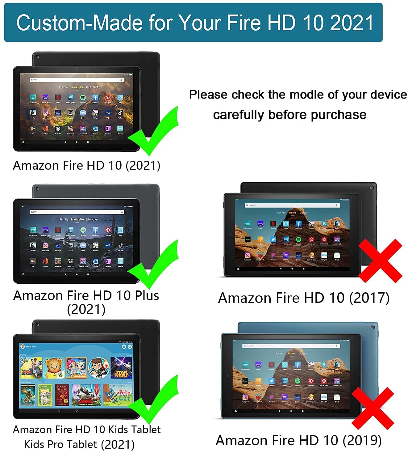 Fire HD 10 Case & Fire HD 10 Plus Kids Cases (11th Generation,2021 Release), BORXJNM Lightweight ShockProof Kid-Proof Cover with Stand for Amazon Kindle Fire HD 10 Kids Tablet & Kids Pro Tablet - Pink