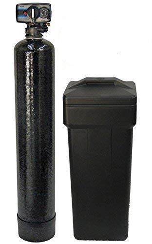 Metered water softener with 3/4" Fleck 5600 Econominder control, 64,000 grain capacity with by-pass valve