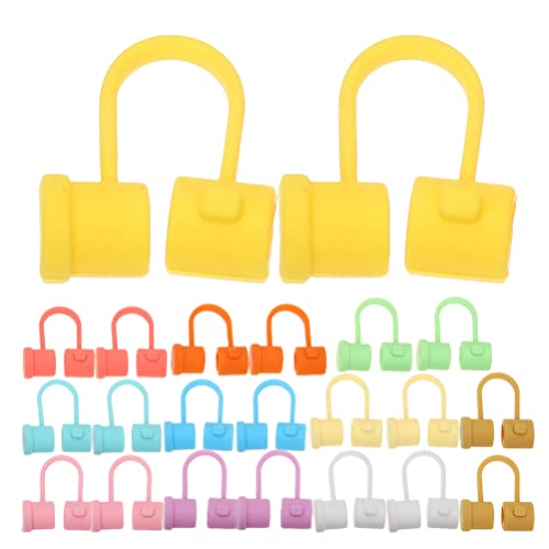 Healeved Silicone Straw Plug Straw Tips Cover 30pcs reusable Straw Toppers Straw End Plugs Silicone Straw Tips Cap for Straws Protector Assorted Color Straw Covers Cap