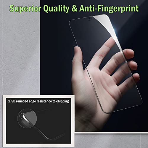 Jeywiry 3 Pack Screen Protector Compatible for Samsung Galaxy A53 5G with 3 Pack Camera Lens Protector, Ultra HD Tempered Glass, 9H Hardness, Anti-Scratch, Easy Installation - Case Friendly