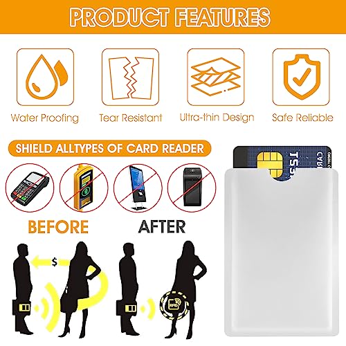 Ouligay 10PCS RFID Blocking Sleeves RFID Card Holder Credit Card Sleeves Set RFID Blocking RFID Identity Card Protector Sleeves RFID Blocking Card Sleeve RFID Blocking Rfid Credit Card Sleeve