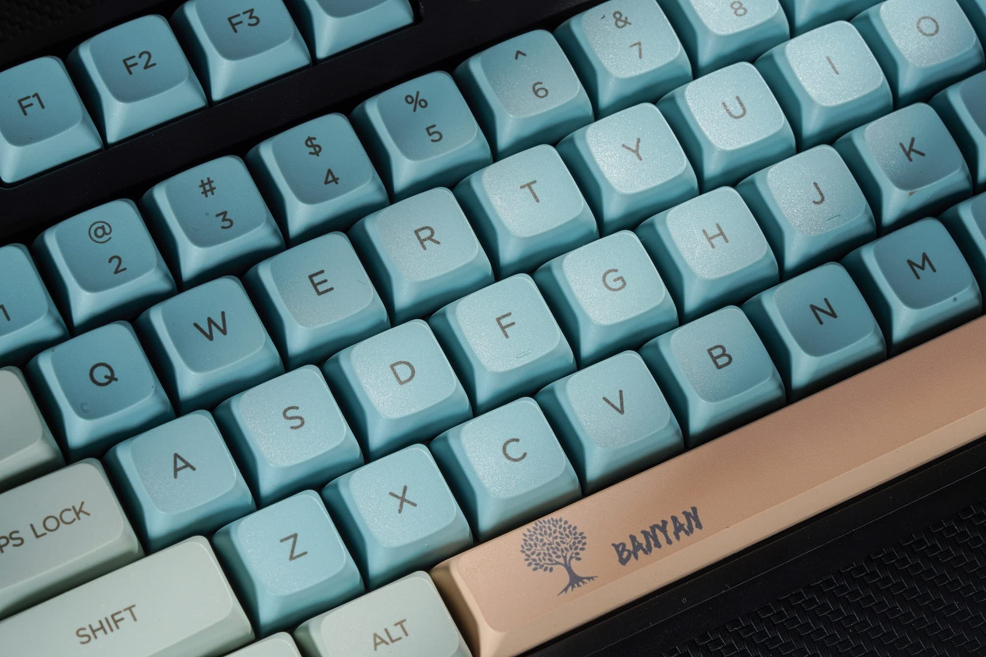 ZMX PBT Dye Sublimation Custom Keycap Set,Banyan Tree Theme XDA Profile Personalized 127 Keys Computer Accessory for MX Switch Mechanical Gaming Keyboard