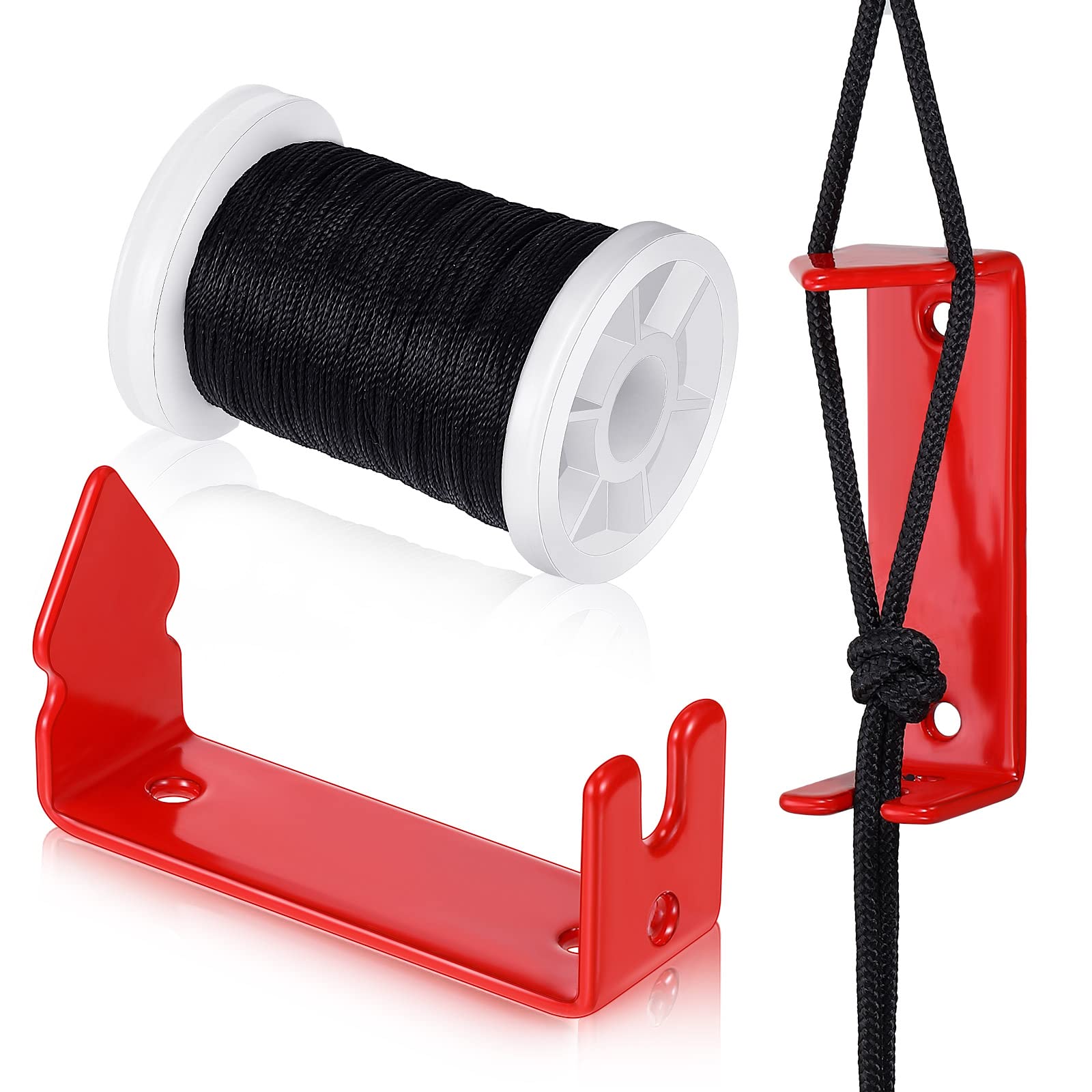 Hanaive 2 Pieces Bowstring Separator 120 Yards Bowstring Serving Thread Sight Installer Red Archery Bowstring Separator for Compound Bow Accessories Maintenance