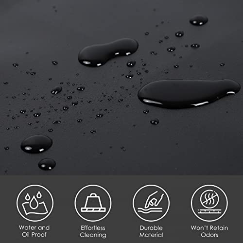 Houseables Heavy Duty Apron, Waterproof Rubber Aprons, 39x26, Vinyl, Plastic, Black, Long, Water Proof & Resistant, Thick Butcher Industrial Bib, For Dishwashing, Dishwasher, Kitchen, Dog Grooming