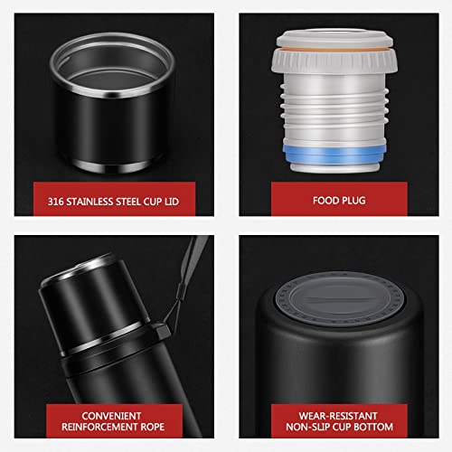 MMLLZEL Thermos Flask Outdoor Stainless Steel Termos Large Capacity Thermo Coffee Mug Cup Water Bottle (Color : D, Size : 1000ml)