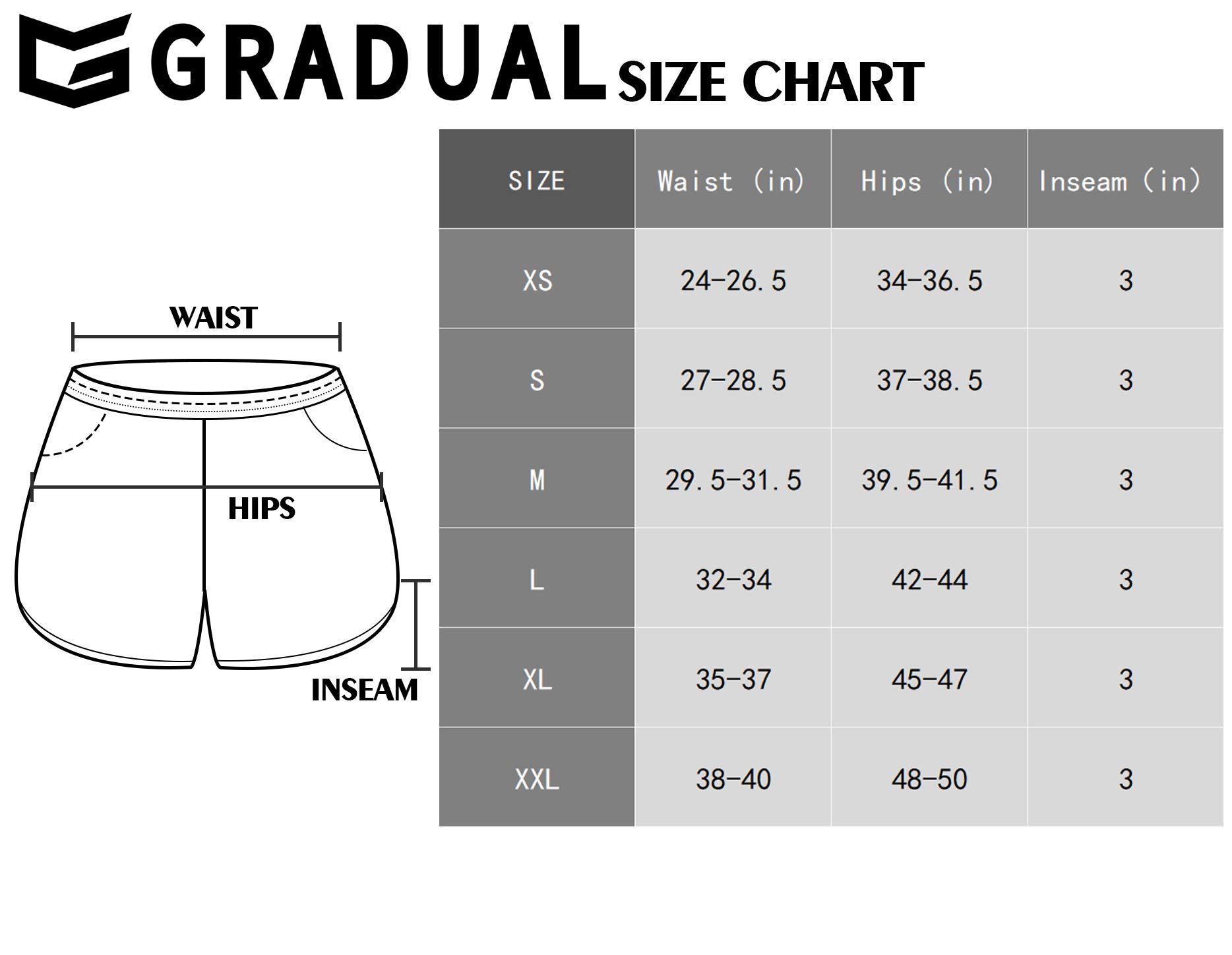 G Gradual Women's Running Shorts 3" Athletic Workout Shorts for Women with Zipper Pockets (Black, Medium)
