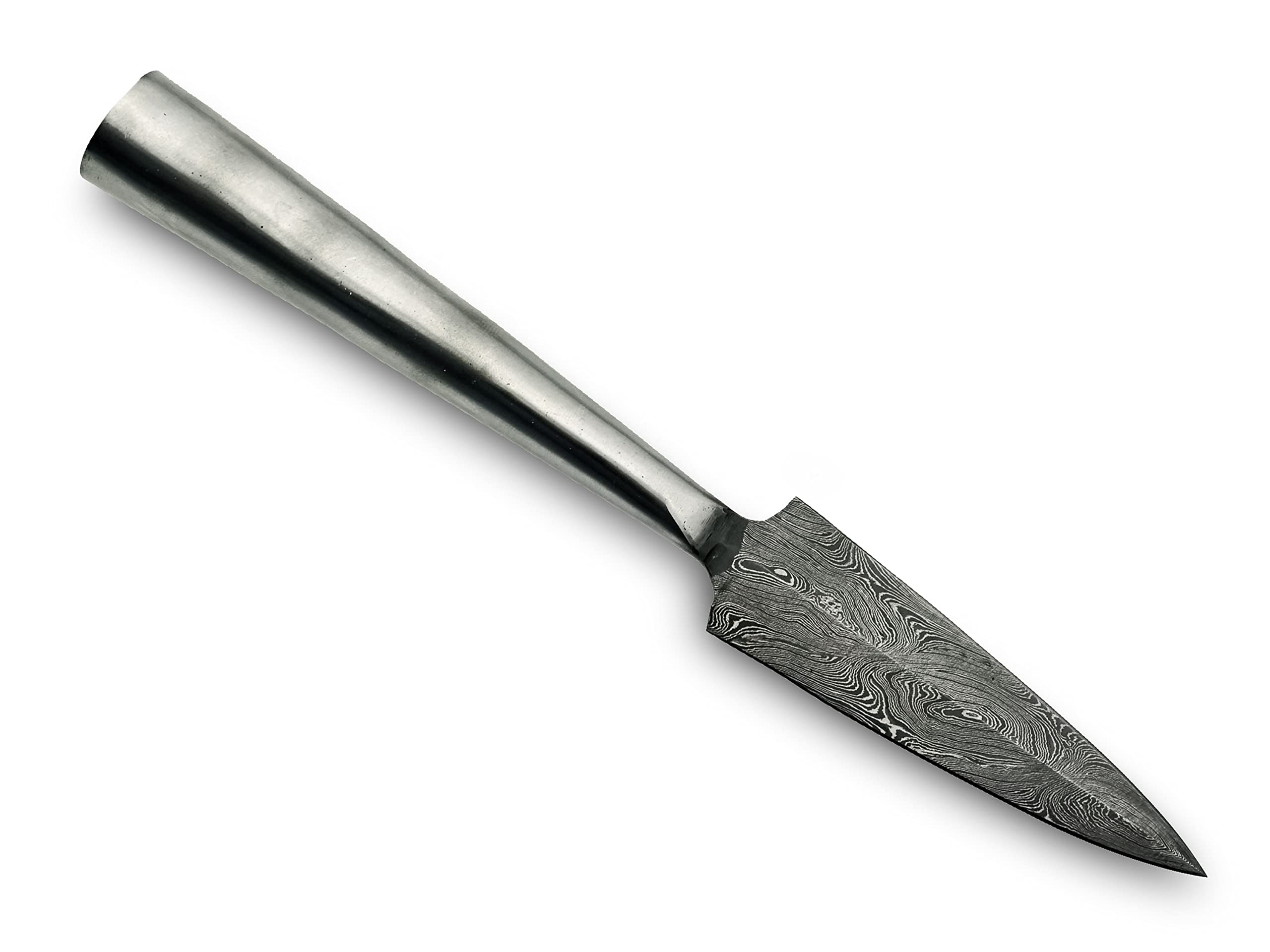 Hand Forged Damascus steel spear head, Hunting knife, Survvial for camping and hiking with Beautiful leather sheath.