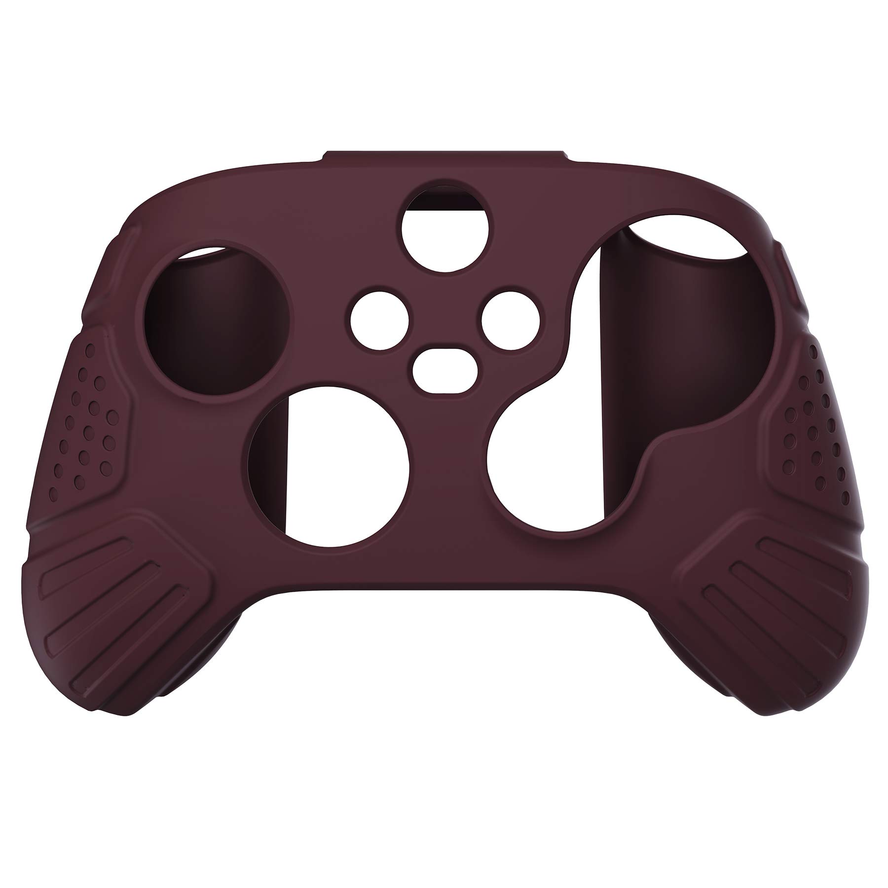 eXtremeRate PlayVital Guardian Edition Wine Red Ergonomic Soft Anti-Slip Controller Silicone Case Cover for Xbox Series X/S, Rubber Protector Skins with Joystick Cap for Xbox Core Wireless Controller