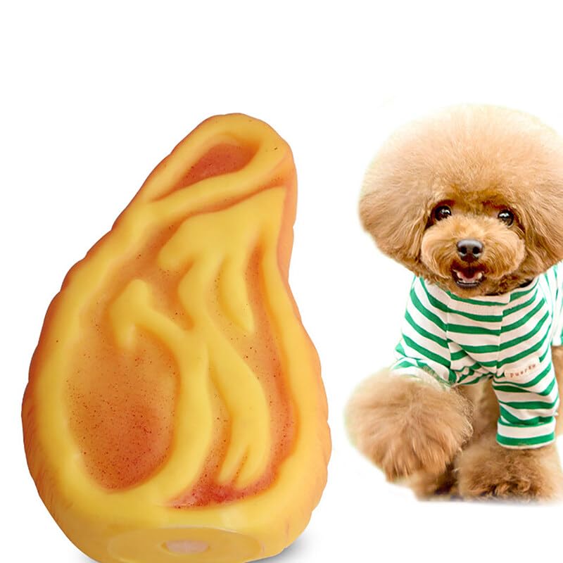 Squeaky Pet Toy in Steak Shape – Funny Interactive Dog Chew Toy