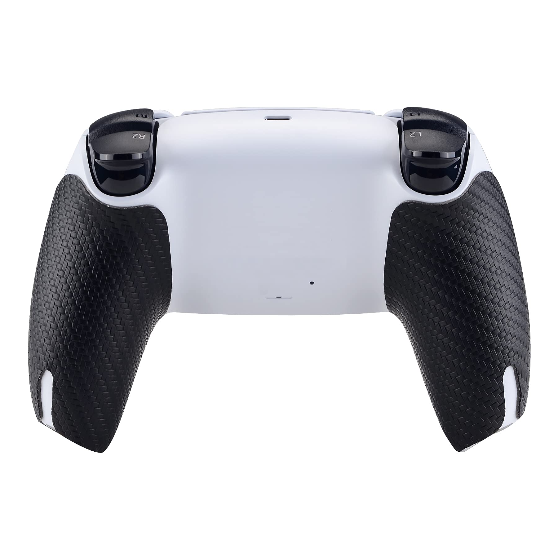 eXtremeRate PlayVital Anti-Skid Sweat-Absorbent Controller Grip for ps5 Controller, Professional Textured Soft Rubber Pads Handle Grips for ps5 Controller - Carbon Fiber