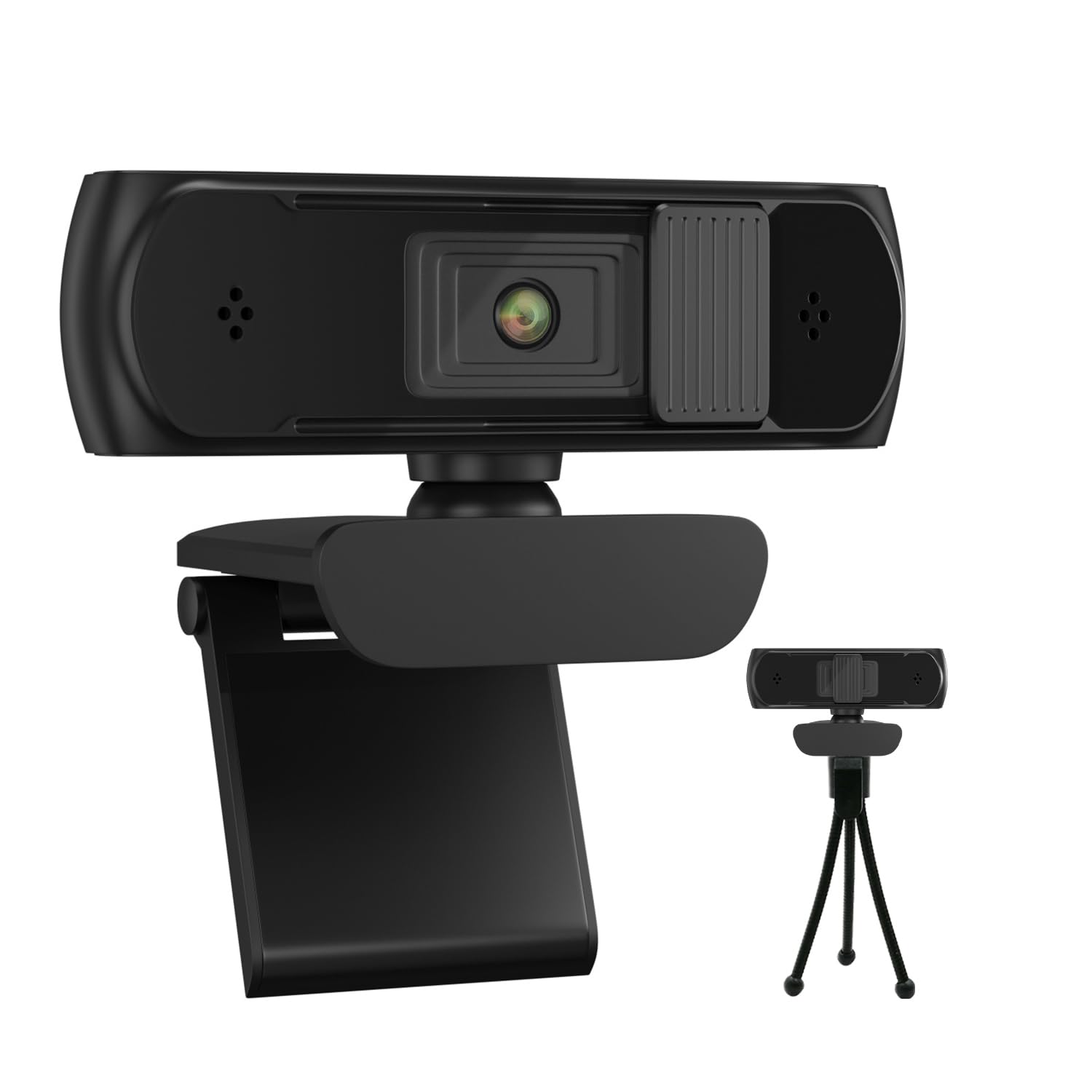 Emonoo HA501 1080P HD Webcam with Microphone, Web Camera with Privacy Cover and Tripod Stand, USB Camera for Computer Plug and Play, 30FPS, for Meetings Video Calls Compatible with Desktop Laptop