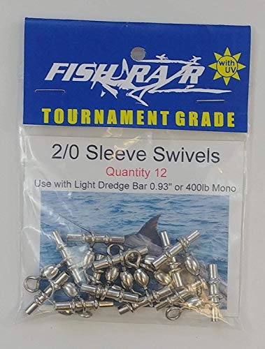 Fish Razr Swivel Sleeves for Light Bars Fishing Accessory, 2/0 12 Pack