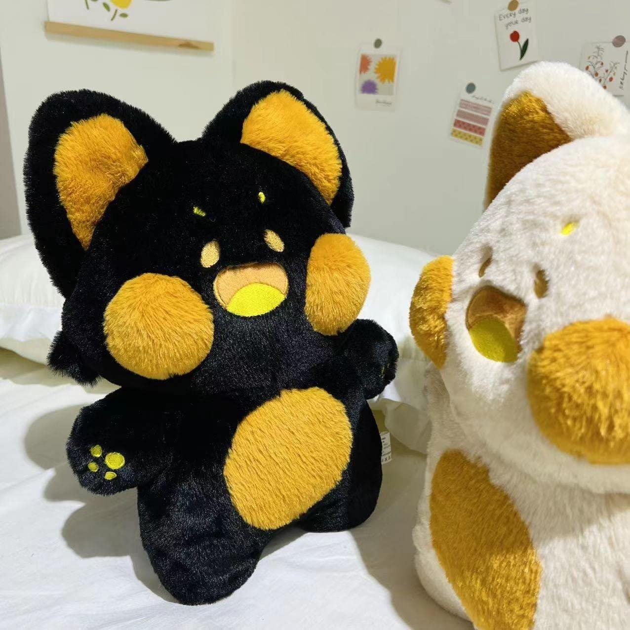 Gaoxyima Plush Pillow: Soft, Cuddly Stuffed Animal Body Pillow for Kids & Girlfriend - Cute Black Doll