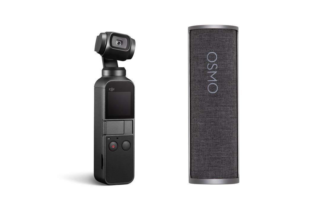 DJI Osmo Pocket - Handheld 3-Axis Gimbal Stabilizer with Integrated Camera 12 MP 1/2.3” CMOS 4K Video with Charging Case Bundle