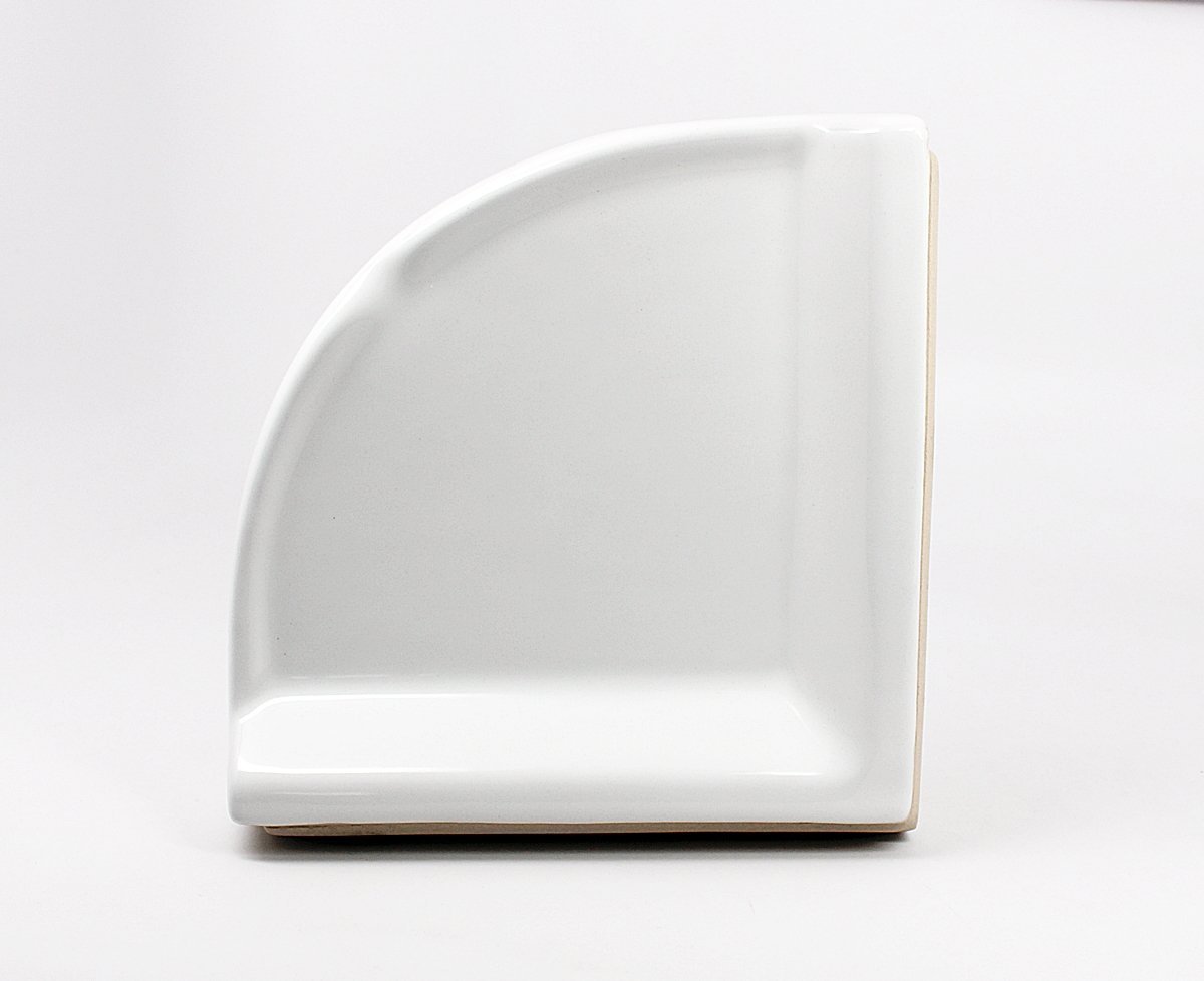 Squarefeet Depot BA780 DALTILE Corner Shower Shelf Wall Accessory White 8-1/2"x8-1/2 (THINSET OR Adhesive Mount, NO Need for Hardware)