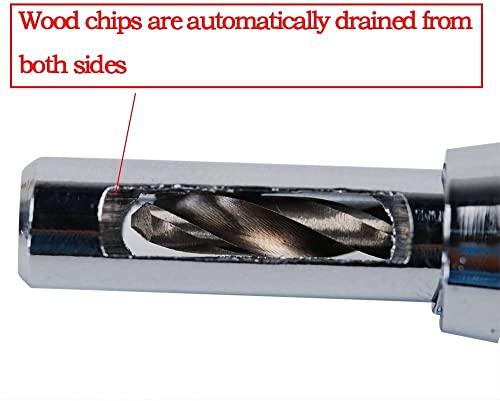 FLSKY SPMEN Metal Twist Drills 7pcs HSS Self Centering Hinge Drill Bits Set,1/4" Hex Shank Centering Drill for Door Cabinet Woodworking, uni-que Value Long-Term