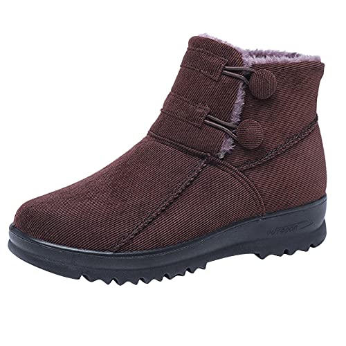 FASDNENDYS Snow Round Plus Cotton Velvet Outdoor Boots Shoes Winter Women's Comfortable Womens Winter on Boot