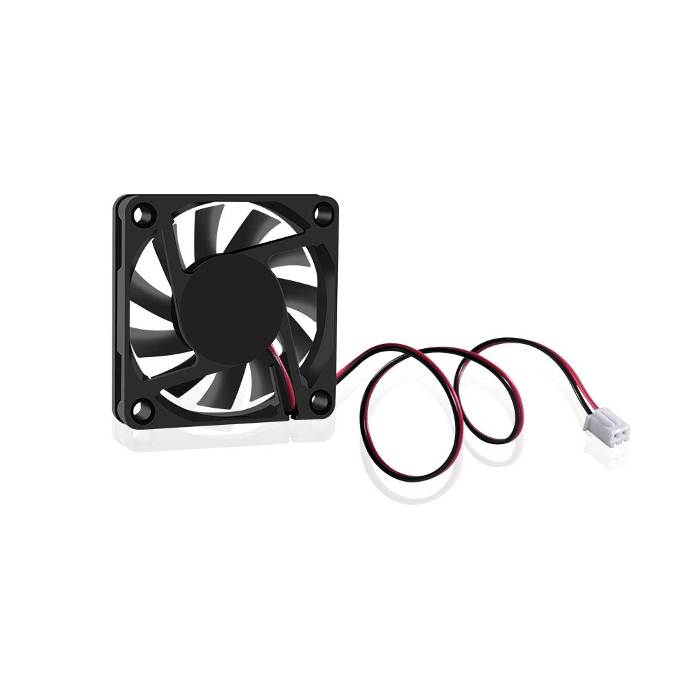 Dorhea Fan 60x60x10 mm DC 12V 6010 Brushless Cooling Fan, Replacement Ball Bearing 60mm Fan for Cooling DIY PC Computer Case Fan - 2 Pin Case Fan (Pack of 4Pcs)
