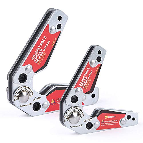 LISHUAI New Adjustable Angle(20°~200°) Welding Magnet clamp,Welder Tool Accessories (Small)