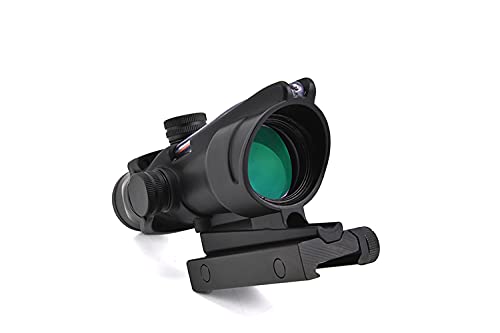 E-Tactical 4x32 Scope Red Cross Glass Fiber Scope Glass Etched Reticle Real Fiber Optics Optical Scope
