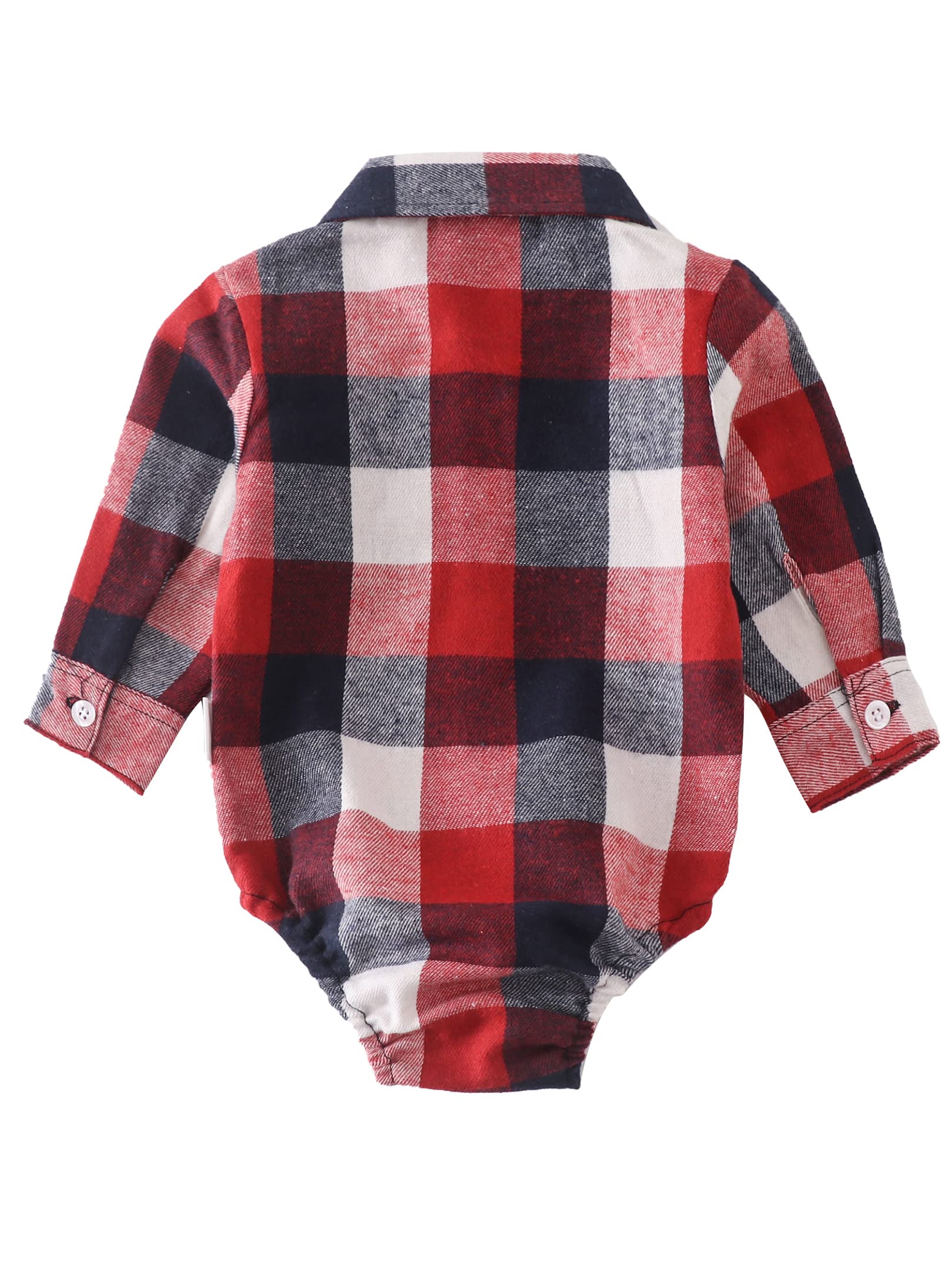 Newborn Boy Outfits Baby Flannel Collared Christmas Buffalo Plaid Baby Boy Button Up Shirt Long Sleeve s Boy