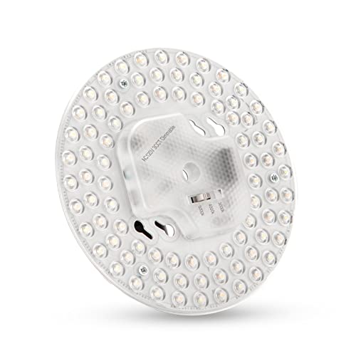 Temgin 1 Pack 7in 36W Dimmable LED Engine Retrofit Kit for Ceiling Fan Lamp Replacement with 3200LM - Choose from 3CCT(3000K/4000K/5000K) for a Customized Lighting Experience, ETL Listed