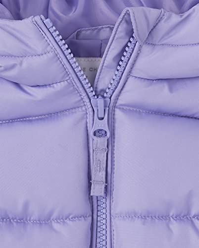 The Children's Place baby girls And Toddler Medium Weight Puffer Jacket, Wind-resistant, Water-resistant Jacket, Lavender, 3T US
