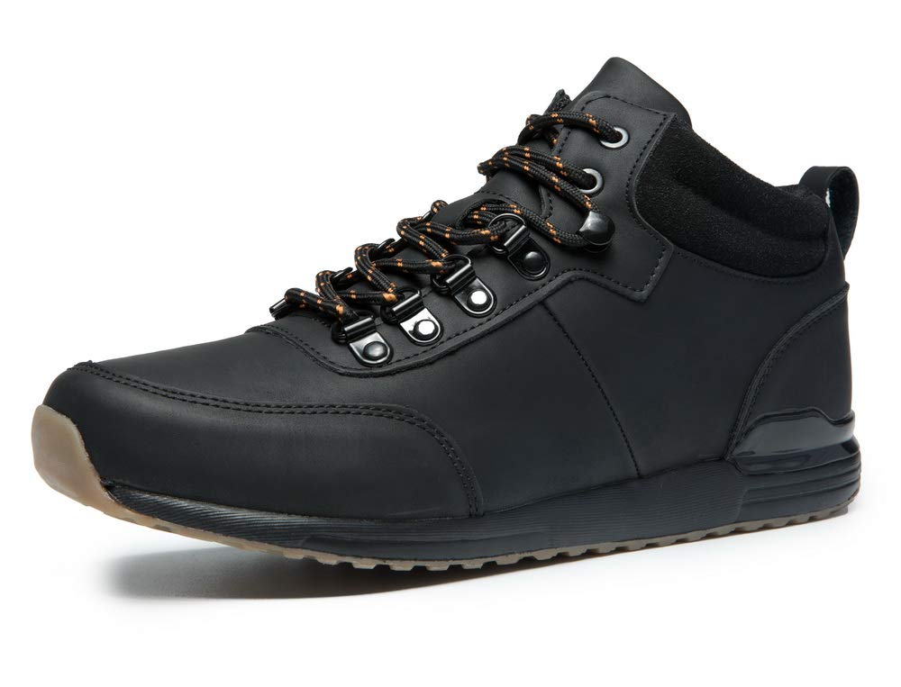 FITONE Men's Waterproof Boot Mid Ankle Boot Free Hiker Hiking Boot (Black, Numeric_9)