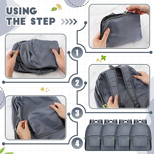 Eccliy 50 Pack Backpacks in Bulk 17 Inches Back Pack for Boys Girls Lightweight Student Outdoor School Bookbags (Gray)
