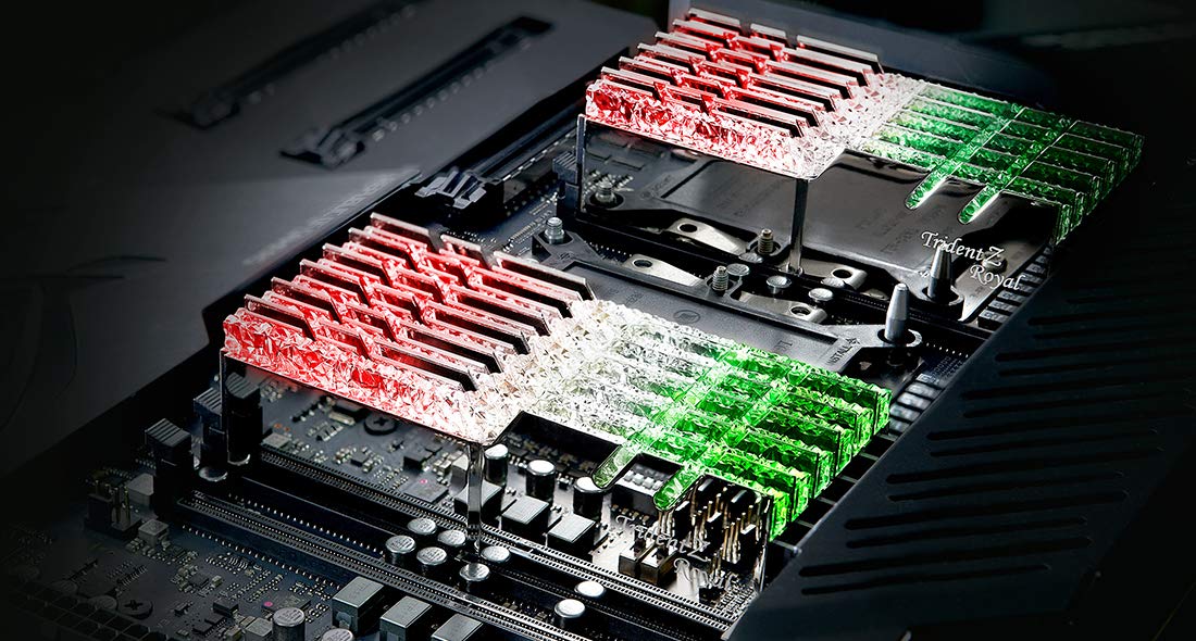G.SKILL Trident Z Royal Series (Intel XMP) DDR4 RAM 64GB (2x32GB) 3600MT/s CL18-22-22-42 1.35V Desktop Computer Memory UDIMM - Silver (F4-3600C18D-64GTRS)