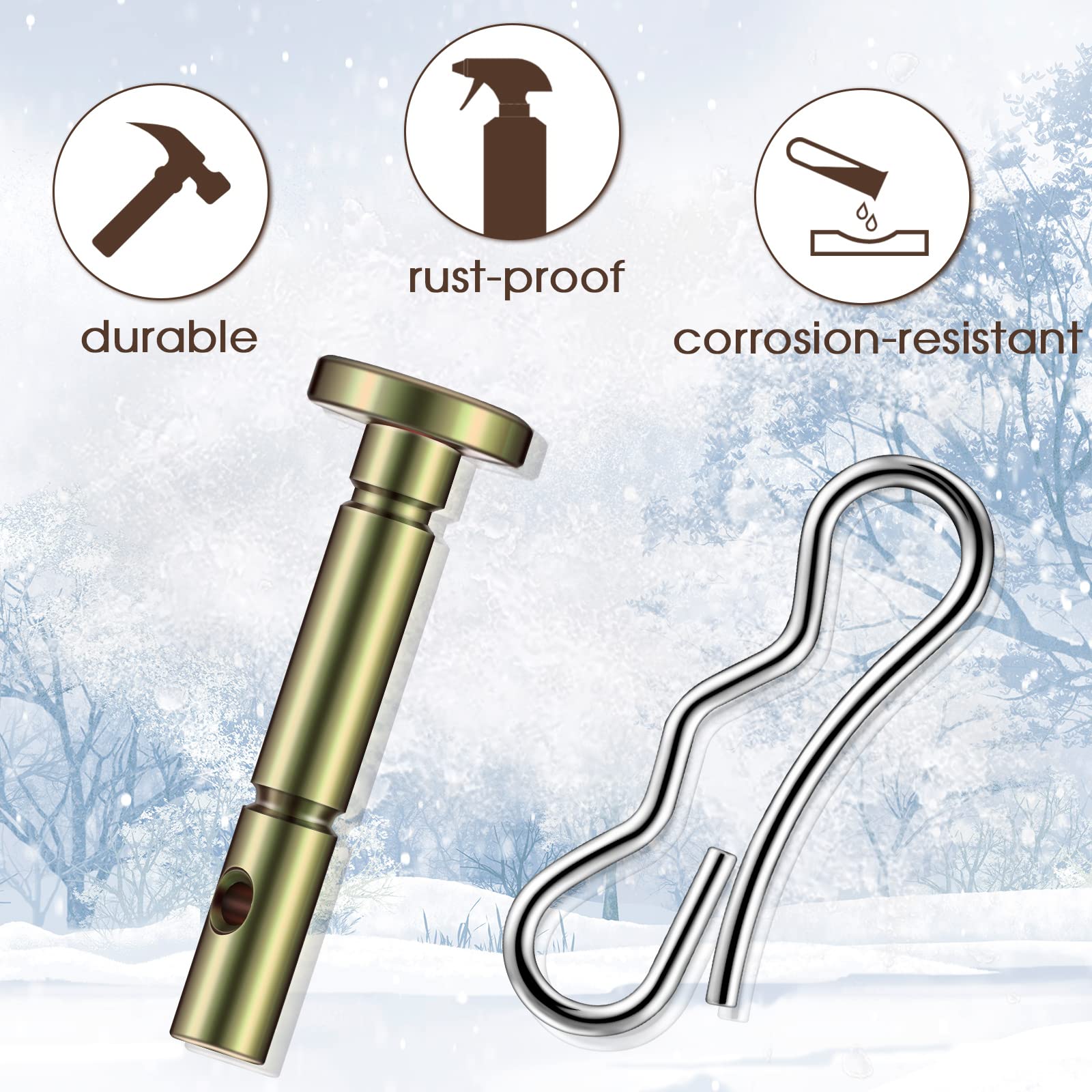 Lasnten Shear Pin and Cotter Pin Kit Snow Blower Shear Pin 738-04124A and 714-04040 for Snow Blower (30)