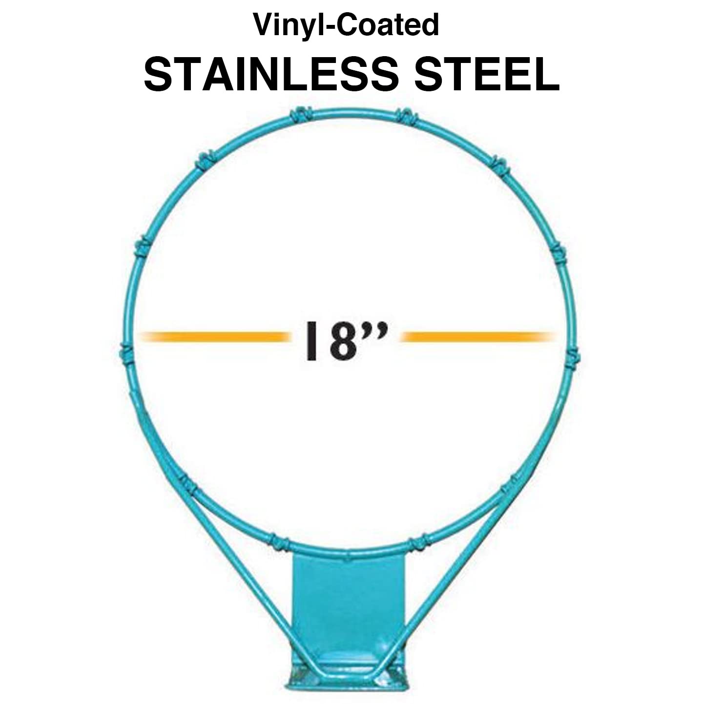 Dunn-Rite Products Deck Shoot Poolside Deck-Mounted Basketball Hoop Set, Clear